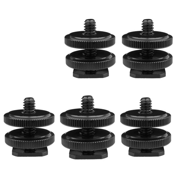 【Lejia】5 Pack 1/4 inch Flash Shoe Adapter to Screw Converter Adapters ...