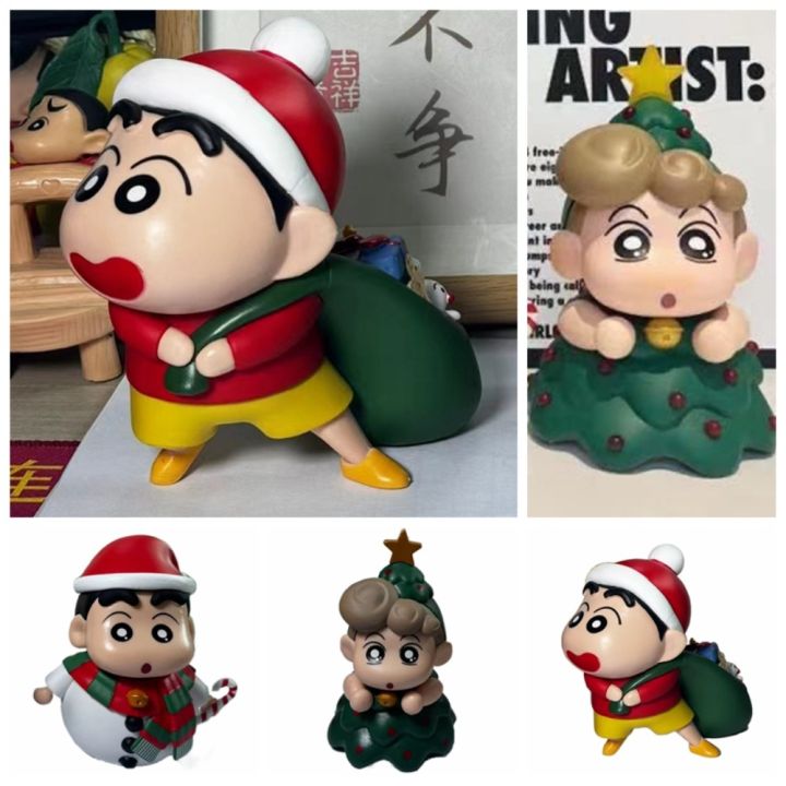 Birthday Gifts Christmas Crayon Shin-Chan Anime Figure Snowman Cartoon ...