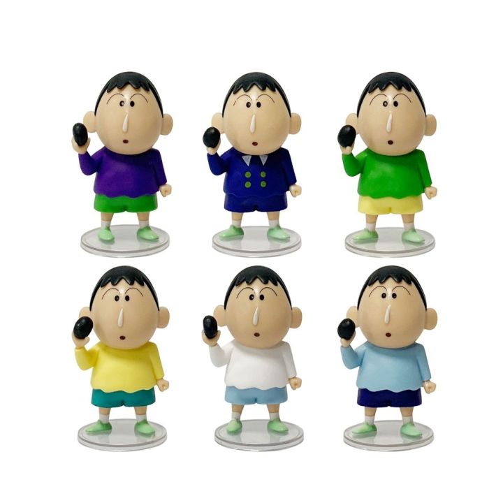 6pcs Exquisite Boochan Crayon Shin-Chan Figures PVC Doll Anime ...