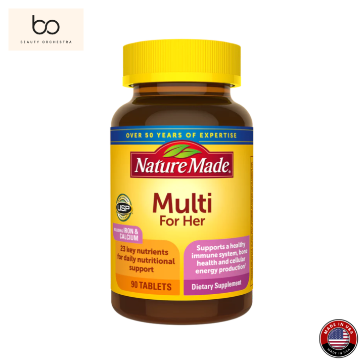 Nature Made Multi for Her Women’s Multivitamin - 90 Tablets | Daraz.com.bd