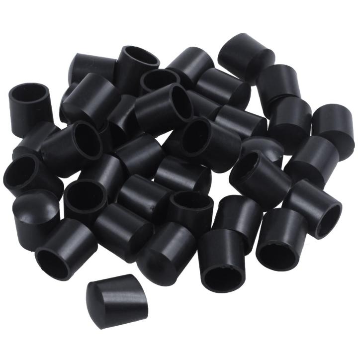 90 Pcs Black Rubber PVC Flexible Round End Cap Foot Cover, 40 Pcs 10Mm ...