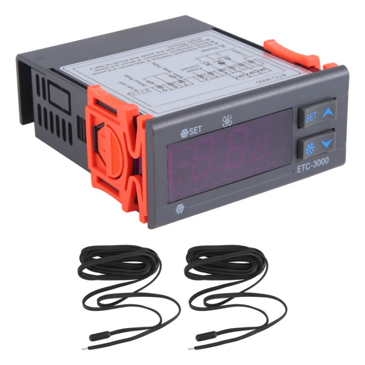 ETC-3000 Mini Temperature Controller Refrigerator Thermostat Regulator ...
