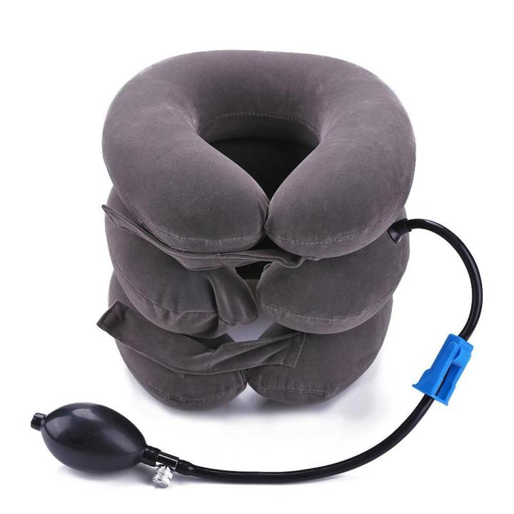 Home 3-layered Full Cashmere Air Inflatable Cervical Traction Device ...