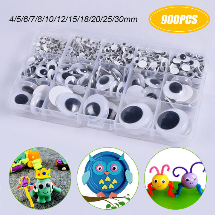 Interesting 900PCS Self-Adhesive DIY Googly Wiggly Eyes for Kids Dolls ...