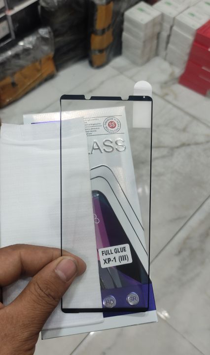For Sony Xperia 1 iii Full Tempered Glass Full Glue Premium Quality ...