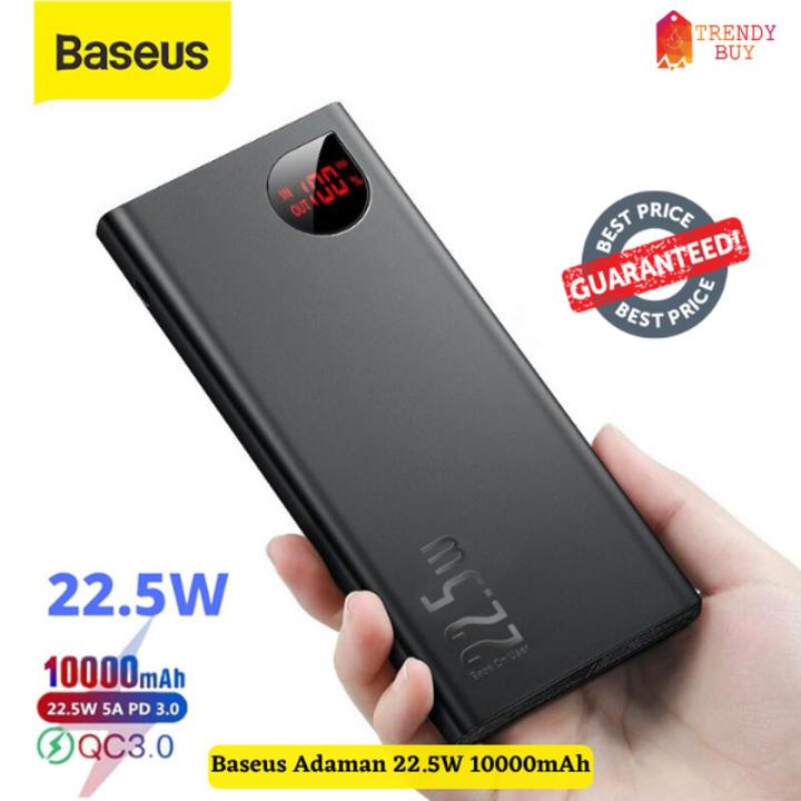 Baseus Adaman 10000mAh 22.5W Power Bank Metal Digital Display Quick Charge | Daraz.com.bd