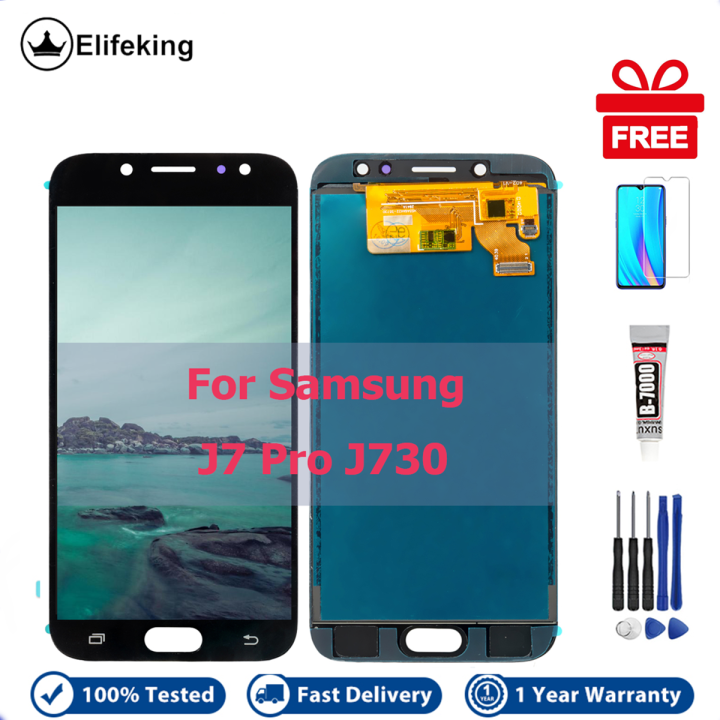 LCD For Samsung Galaxy J7 pro J730 Display Touch Screen Digitizer Assembly Replacement Parts ...
