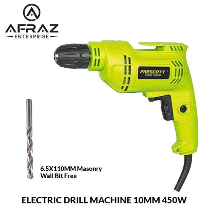ELECTRIC DRILL MACHINE 10MM 450W PRESCOTT | Daraz.com.bd