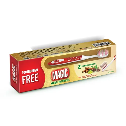 Magic Herbal Toothpaste Family Pack | Double Brush Free | Daraz.com.bd