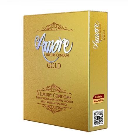 Amore Luxury Gold Condom 3 piece | Daraz.com.bd