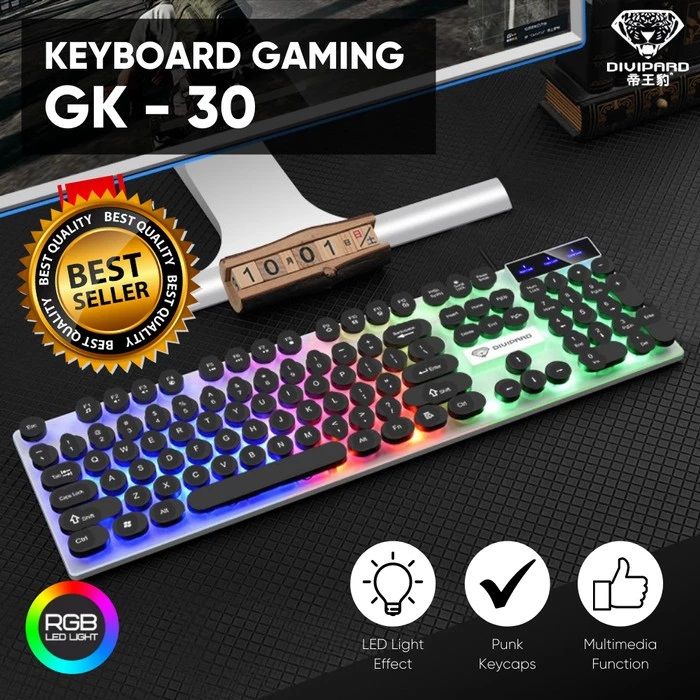 [[GD]Wired Mechanical Keyboard 104 Keys Punk Plating Suspension ...