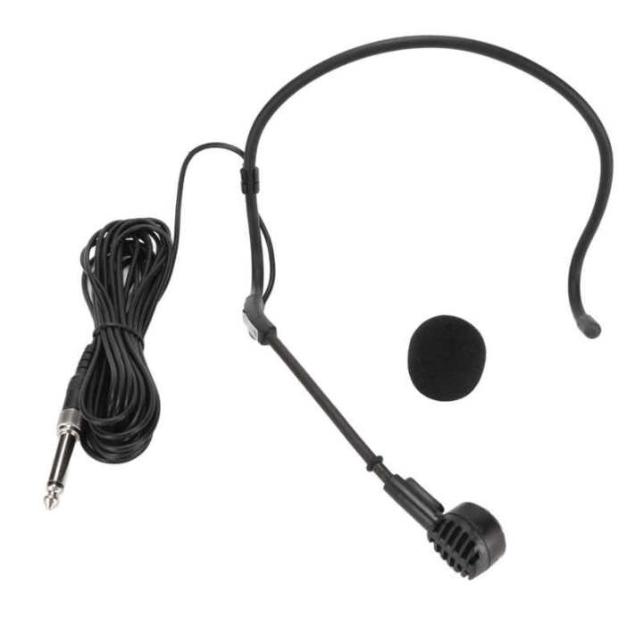 6.35mm Earhook Microphone Ergonomic Dynamic 16.4ft Wired Headset ...