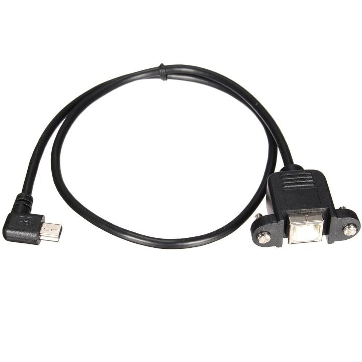 Mini USB 5 Pin Male Left Angeled to USB 2.0 B Female Printer Panel ...