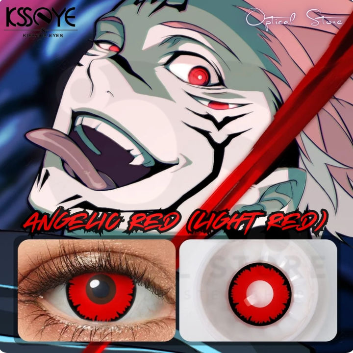 New Halloween Exclusive Angelic RED (Lighht Red) Color Contact Lens ...