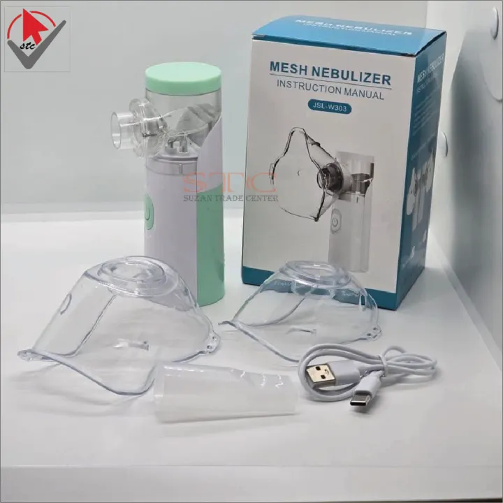 Mesh Nebulizer machine mini portable Handheld, Ultrasonic Steam Inhale ...