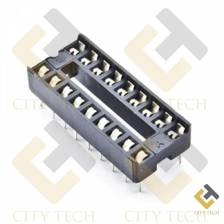 5Pcs 18 Pin IC Base 18 Pin PCB Mount Low Cost IC Socket DIL DIP IC Socket PCB Mount Connector ...