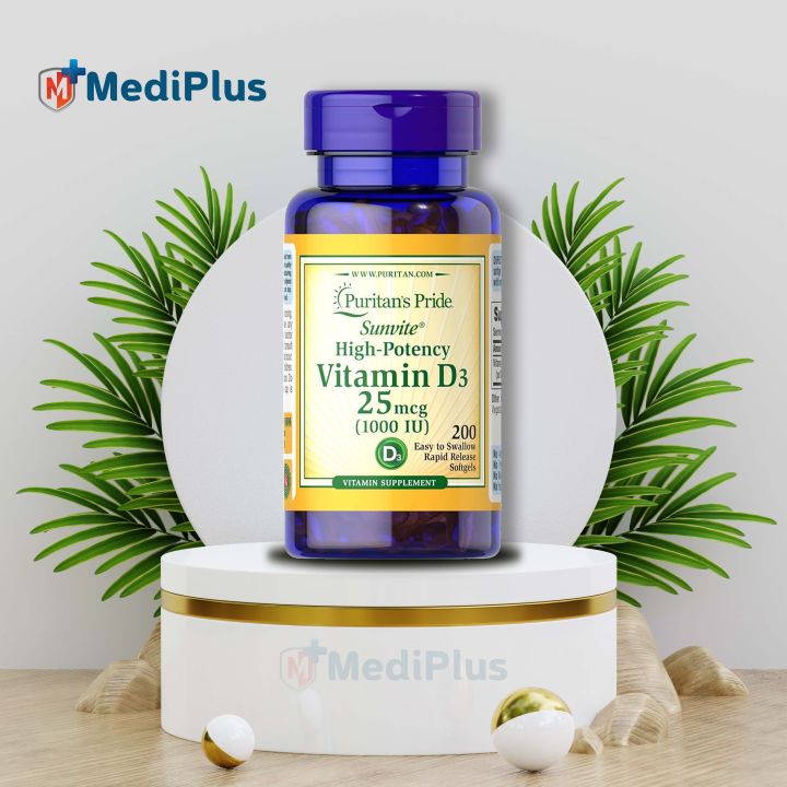 Puritan's Pride High-Potency Vitamin D3 1000 IU, 200 Softgels | Daraz.com.bd