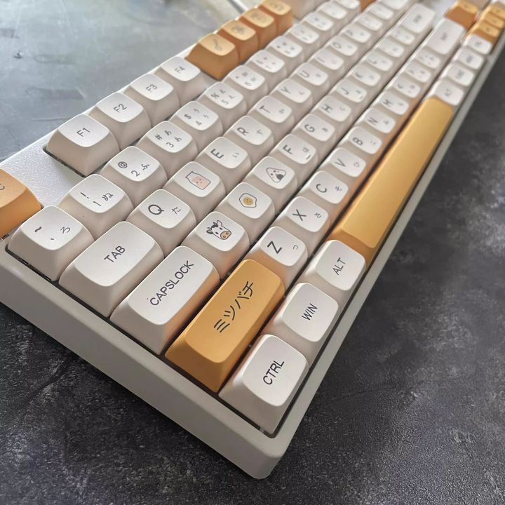140 Keys Bee Milk XDA Profile PBT Keycap Russian Japanese Thailand ...