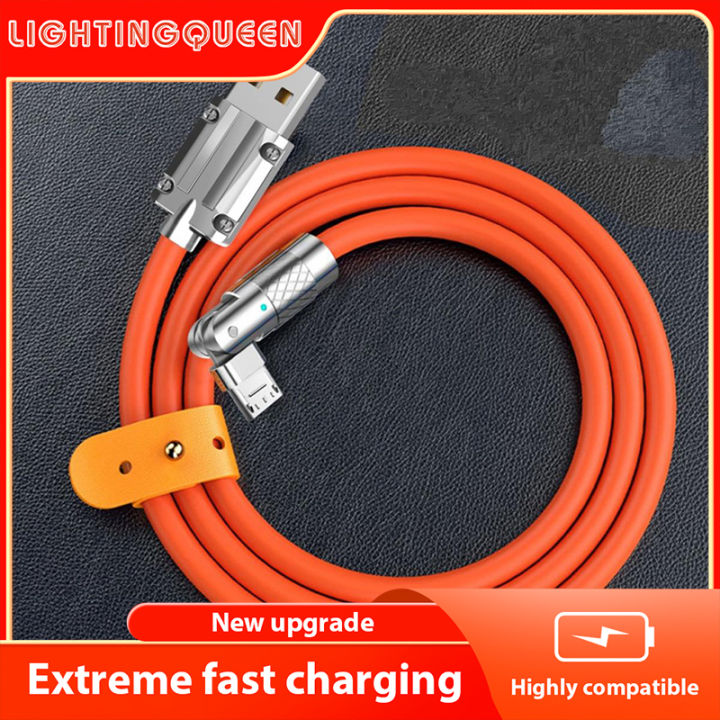 USB Type-C Gaming Cable 120W 6A Rotating 180 Degree Silicone for ...