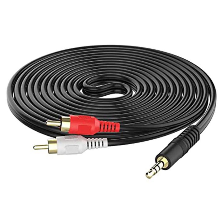Gold-Plated 3.5mm Stereo Audio Aux to 2 RCA L/R 10 Meter Cable | Daraz ...