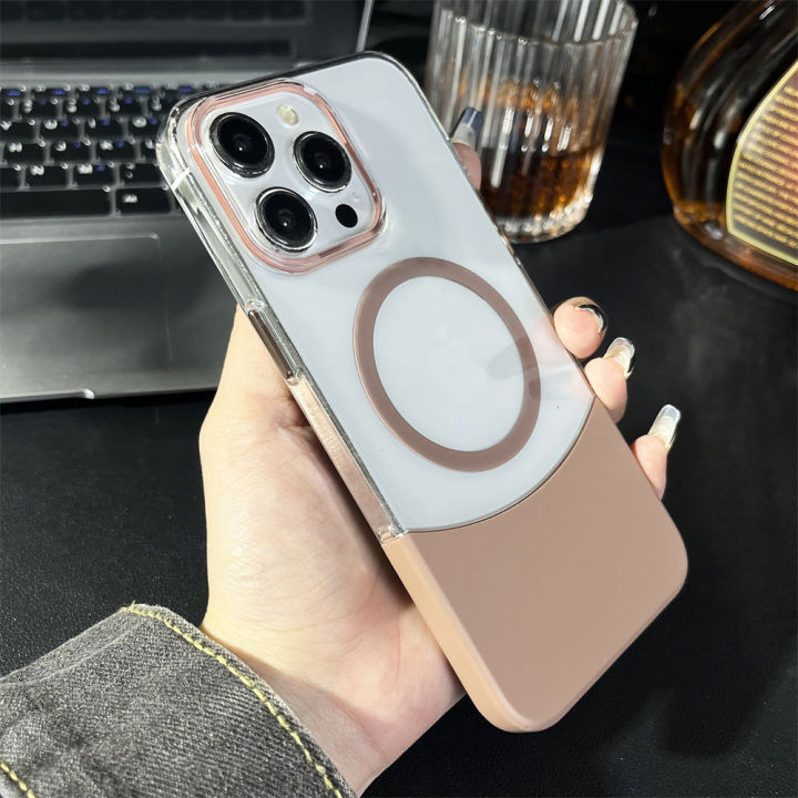 HOCE 2 in 1 Hybrid Clear Magnetic Phone Cases For iPhone 16 15 14 13 12 ...