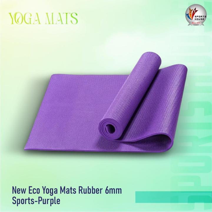 New Eco Yoga Mats Rubber 6mm Sports-Purple | Daraz.com.bd