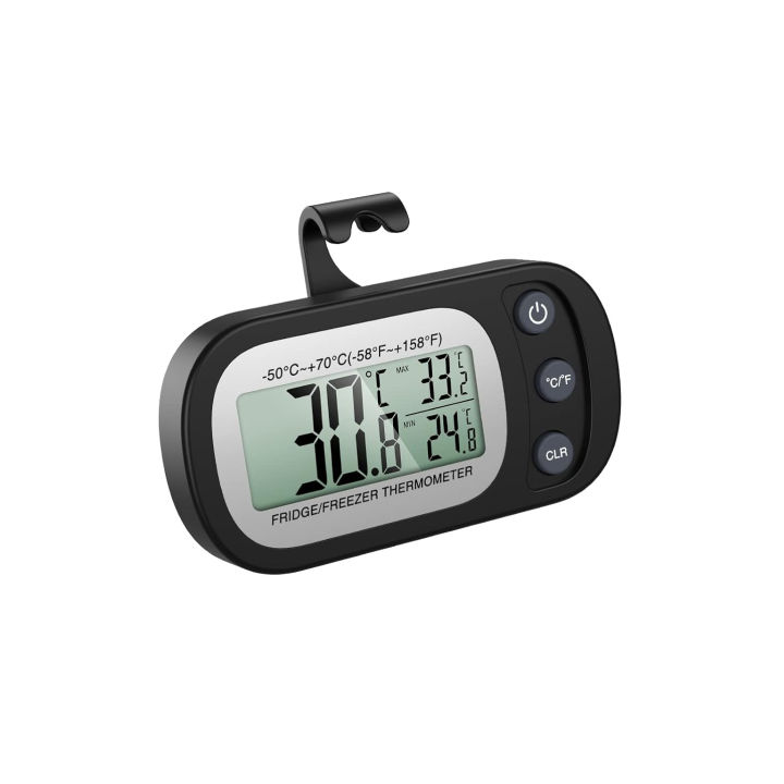 Digital Refrigerator Thermometer, Freezer Thermometer with LCD Display ...