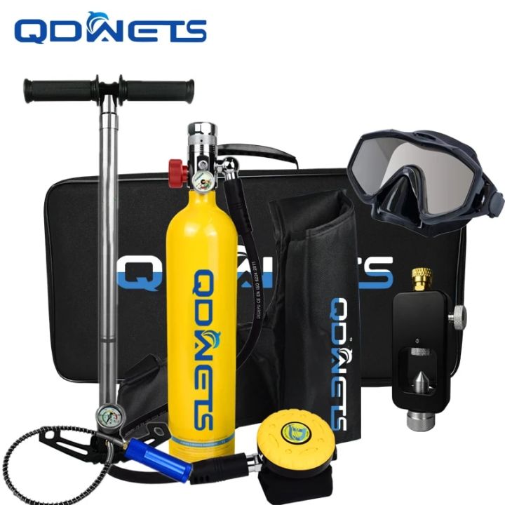 QDWETS 1L Mini Scuba Diving Tank/Equipment Oxygen Cylinder Underwater ...