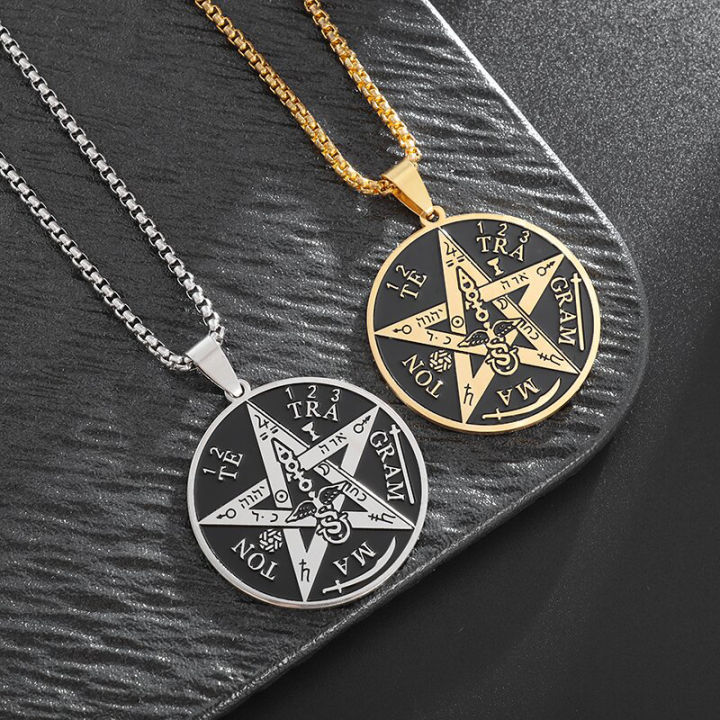 Witchcraft Pentagram Necklace Stainless Steel Men||||||||'s Jewish ...
