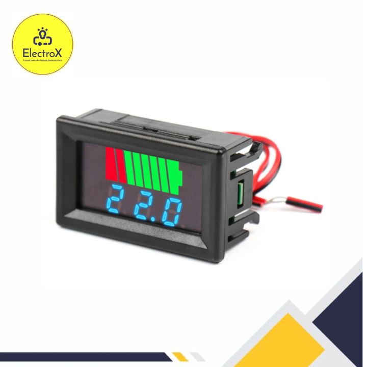 12V Battery Capacity & Charging Level Indicator With Voltmeter Module ...
