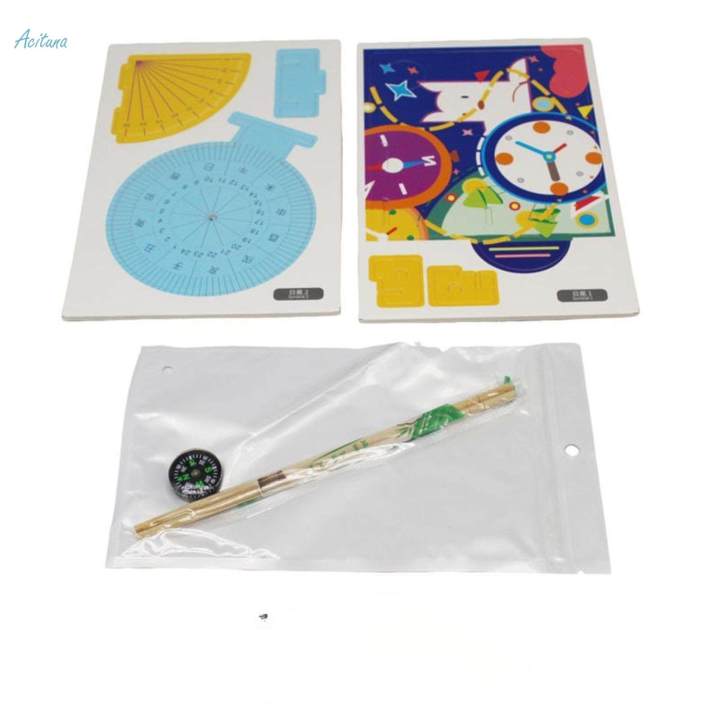 3D Puzzle Sundial Model Development Desk Ornament DIY Sundial Kit Clock ...