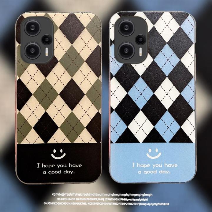 New Phone Case For Redmi K50i Cover Cartoon Diamond Pattern Silicone ...
