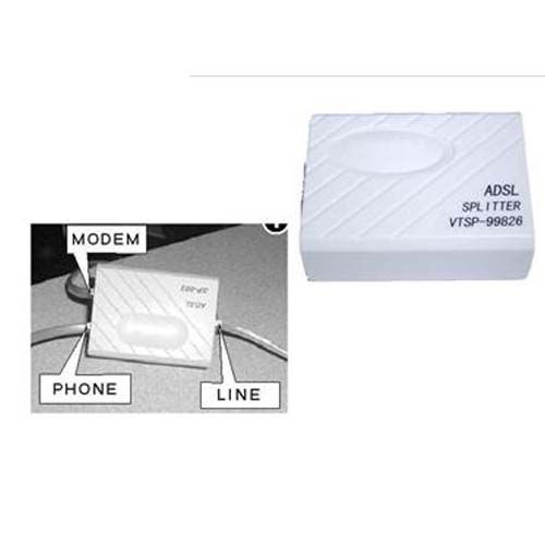 Adsl Broadband Phone Line Splitter Filter Rj11 Rj45 Adapter White New ...