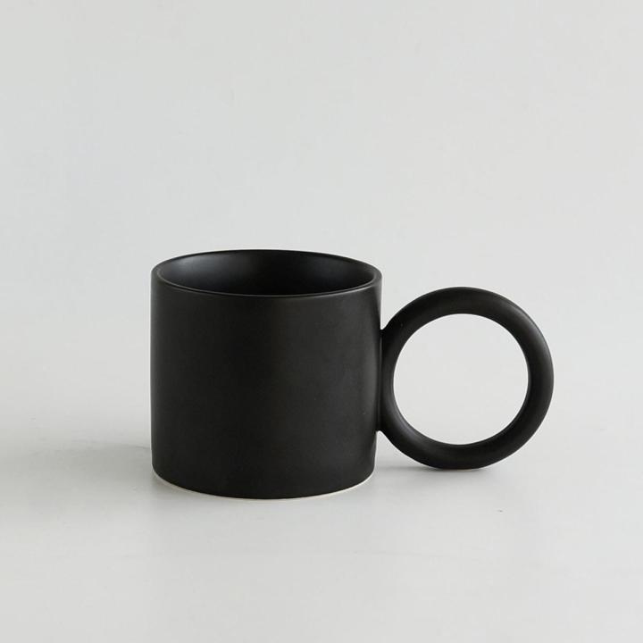 Ceramic Mug Creative Design Nordic Mugs Ins Round Handgrip Cups Coffee ...