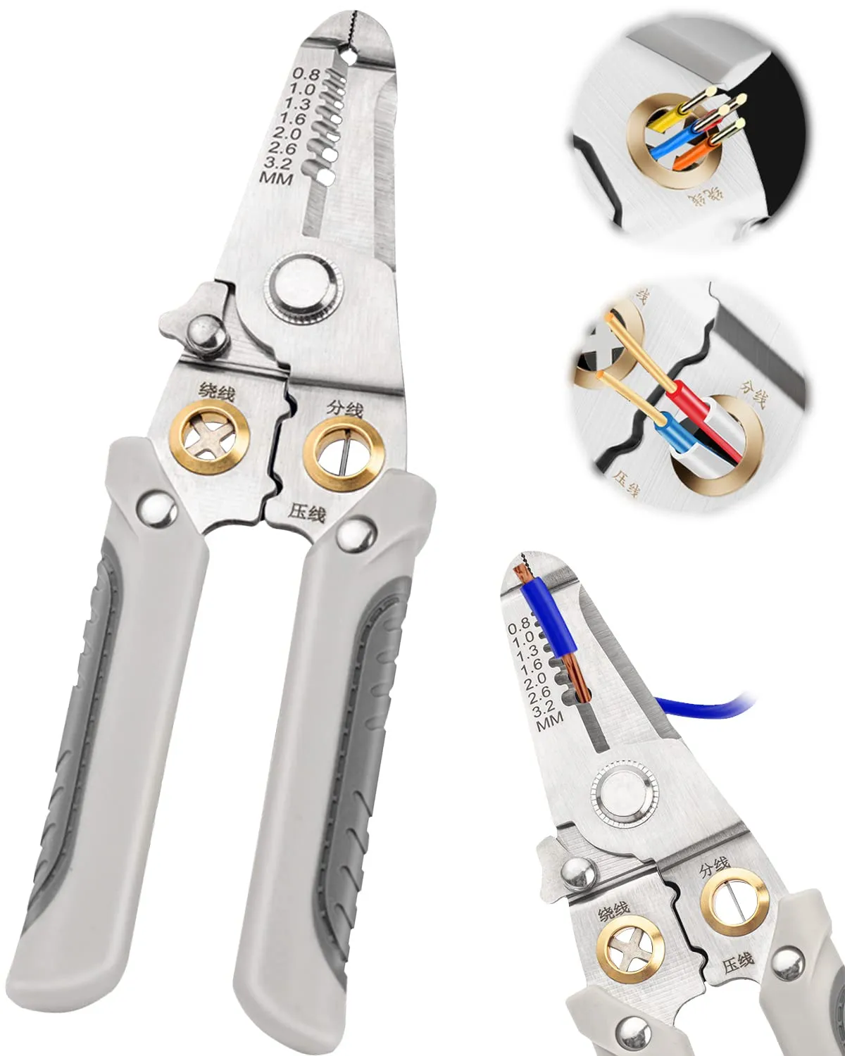 Multi Purpose Electric Wire Strippers Cable Cutter Copper Pliers Wire ...