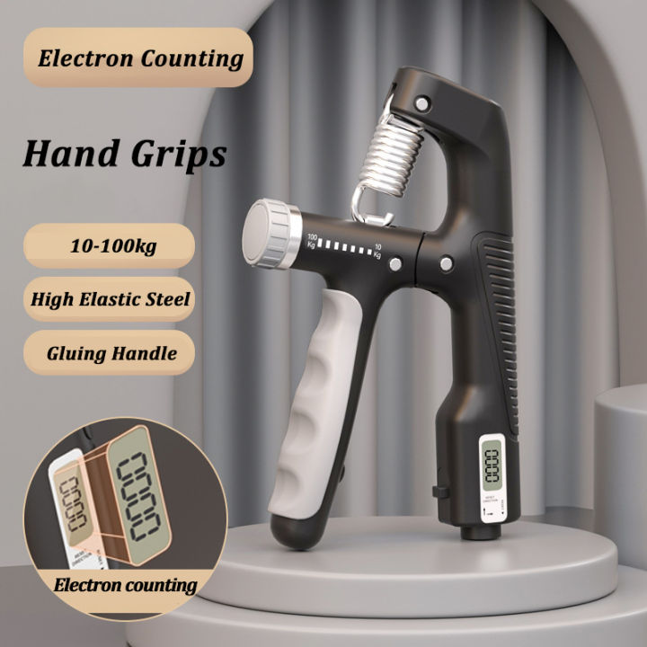 10-100Kg Adjustable Hand Grip Strengthener Trainer Forearm Exercise ...