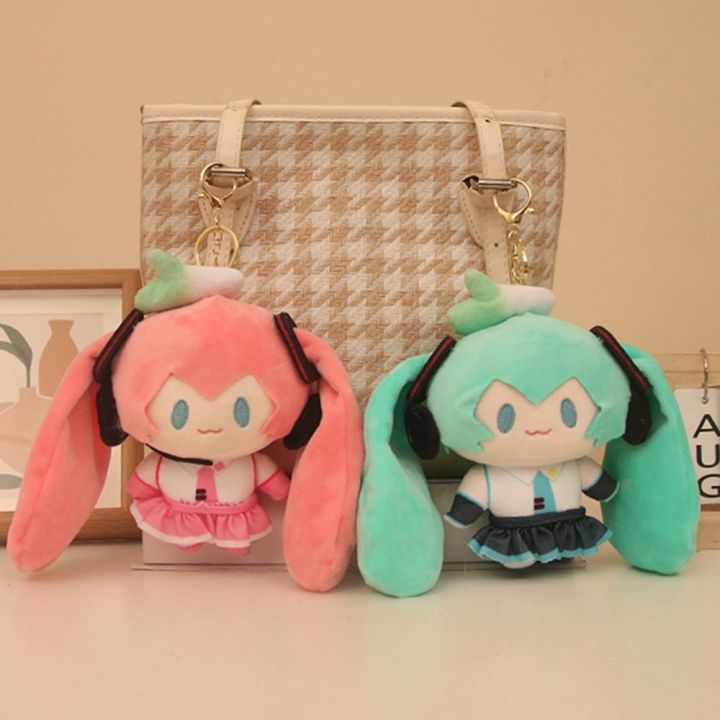 Car Key Pendant Cartoon Plush Hatsune Miku Keychain Q Version Anime ...