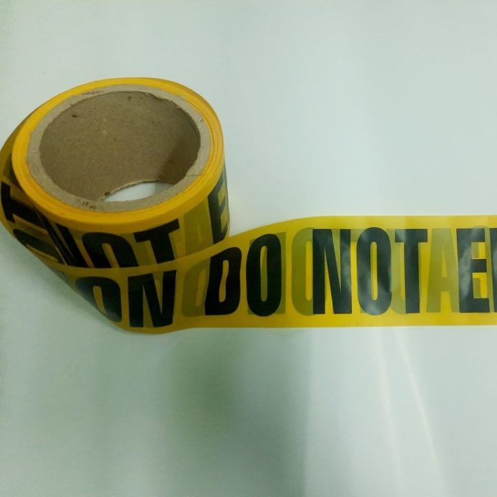 Caution Tape Yellow Sticker Do Not Enter Sign For Safety Barrier ...