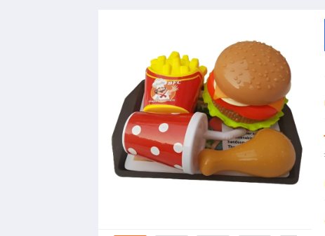 Chicken Burger Set BFC Kitchen Toy for Kids - 5 Pcs | Daraz.com.bd