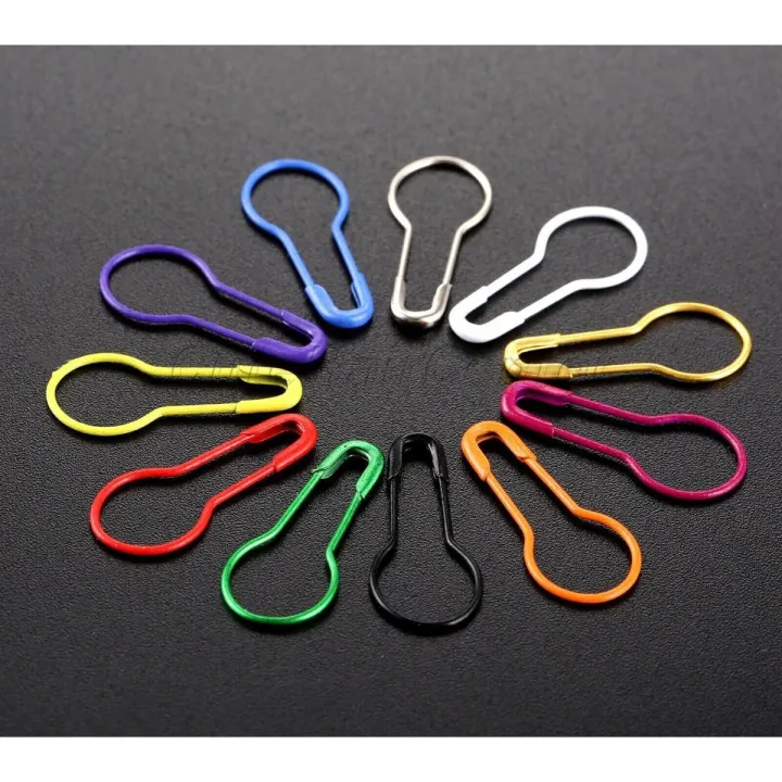 100 Pieces Metal Pins Colorful Carriage Hook Clothes Tag Pin Safety ...