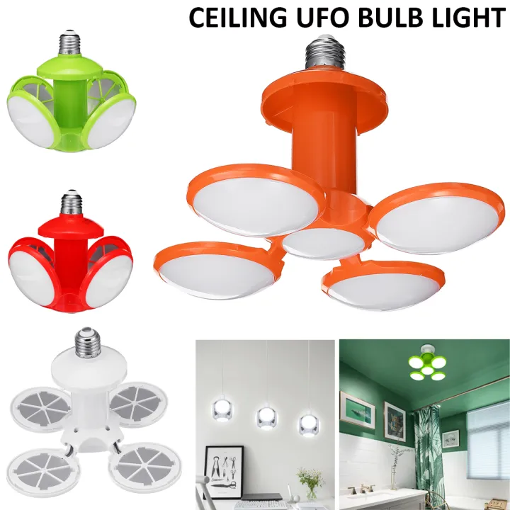 E27 Football Lamp Deformable LED Workshop Folding Light Hallway Garage ...