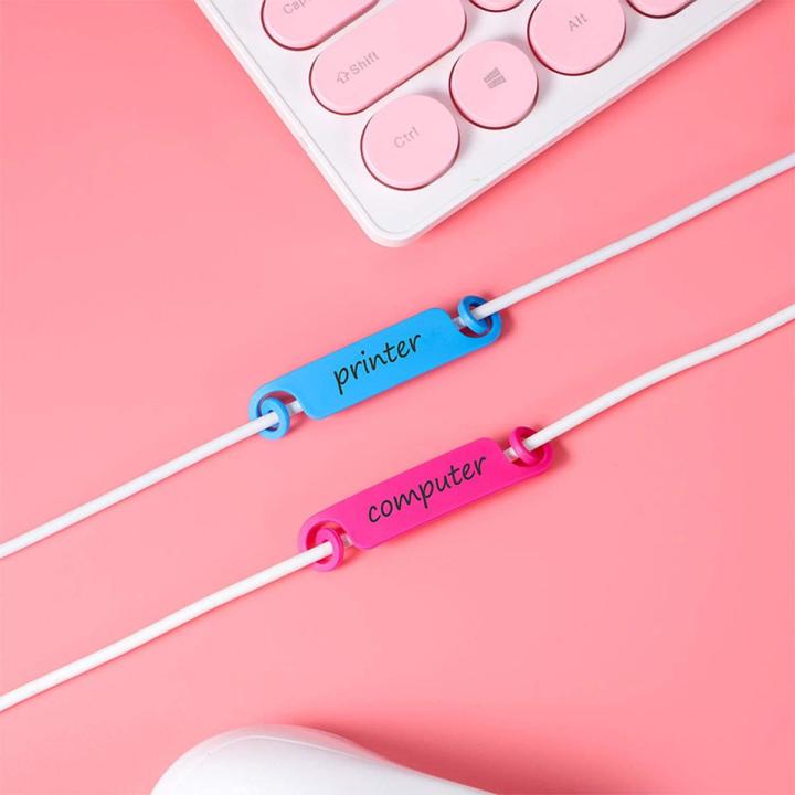 50Pcs Cable Tags Cable Management Tags Multicolor Cable Labels Cord ...