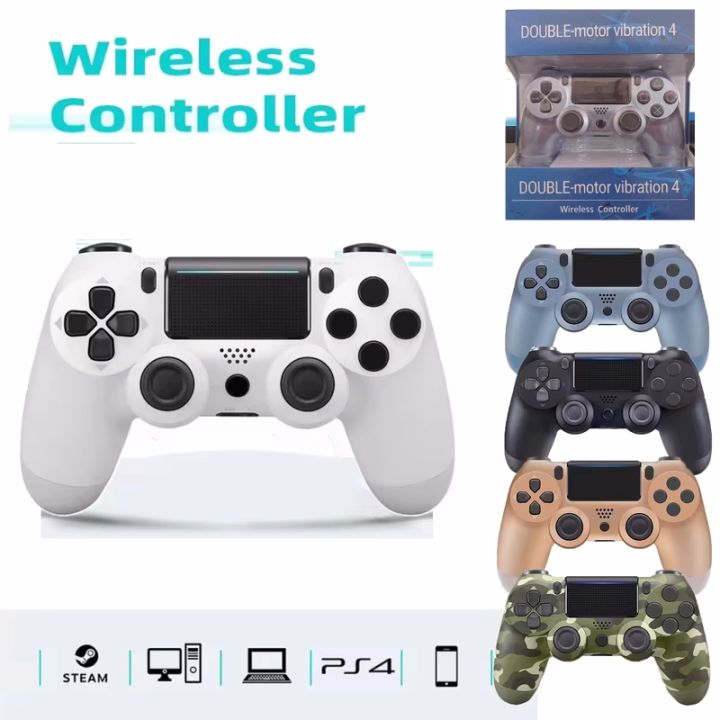 Bluetooth Controller With Touchpad Six-Axis Dual Vibration Wireless No Delay Gamepad For PS4 PS3 ...
