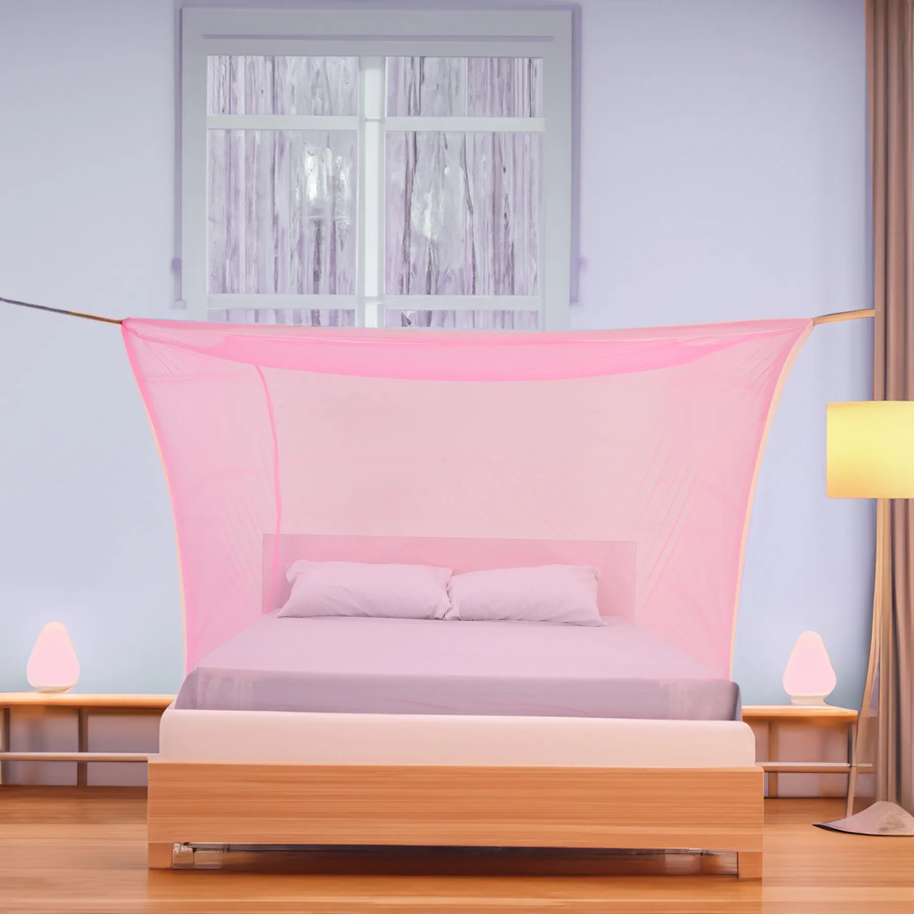 Magic Moshari / Mosquito Net Standard Quality - Pink Color 5ft by 7ft ...