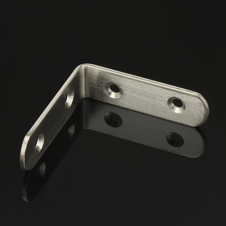 4 Pcs 2by2 inch L-shaped Metal Right Angle Bracket Thick Steel Corner ...