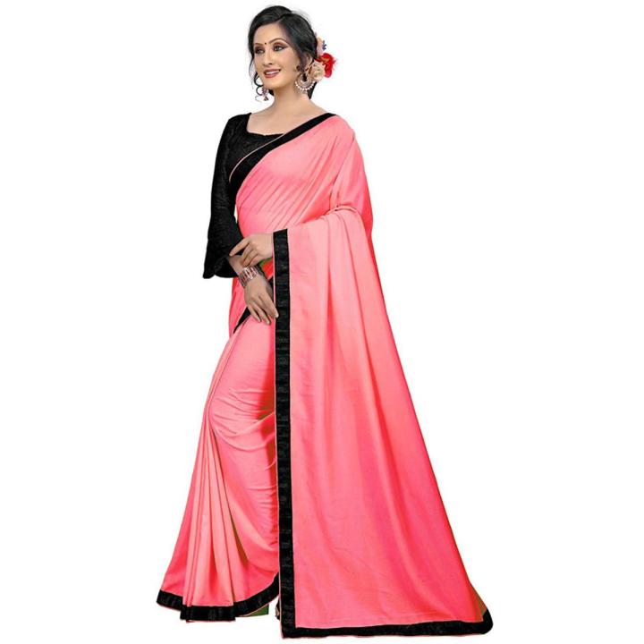 Lace fitted Italian Silk Sharee for Women's With Running Blouse Piece ...