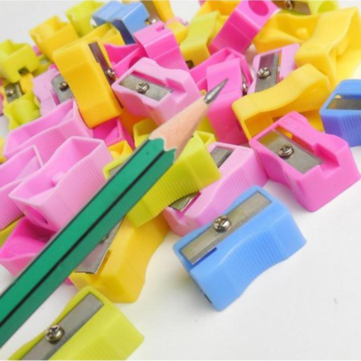 3pc Pencil sharpener single hole plastic cutter knife learning school ...