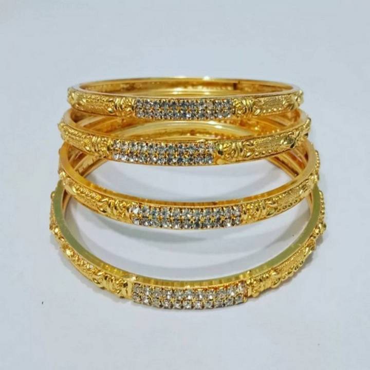 Gold Plated Bangles/Churi-4 Pieces for Women and Young Girls | Daraz.com.bd