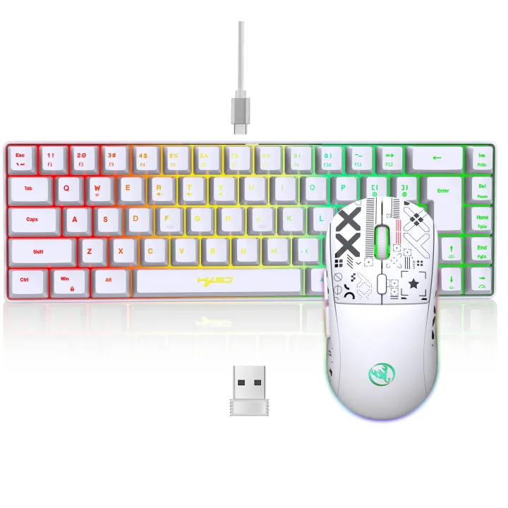 Wired K68 RGB Streamer Mini Gaming Keyboard Membrane Keyboard 2.4G ...