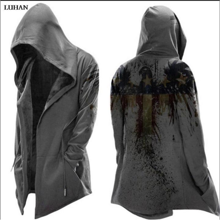 Oversized Streetwear Long Design Hoodies Men Fashion Hop Printed ...